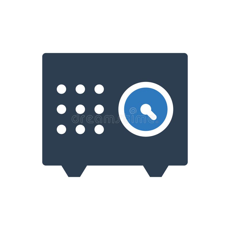 Locker Icon - Vault Icon stock illustration. Illustration of service ...