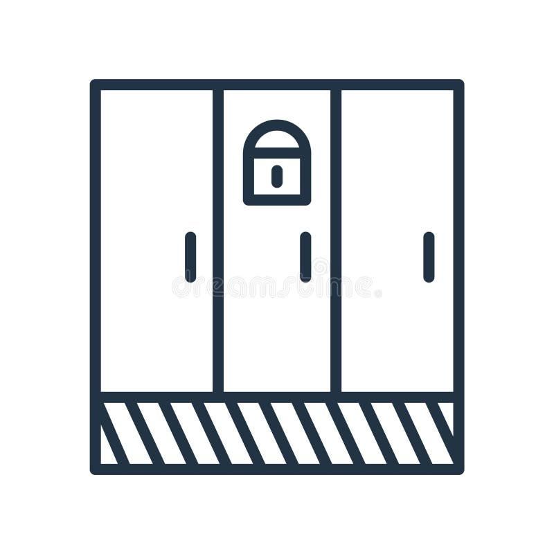 Lockers Icon Vector Sign and Symbol Isolated on White Background Stock ...