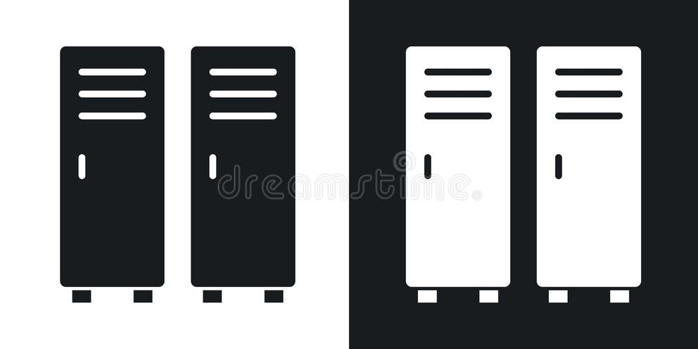 Locker Icon Vector Set on White Background Stock Vector - Illustration ...