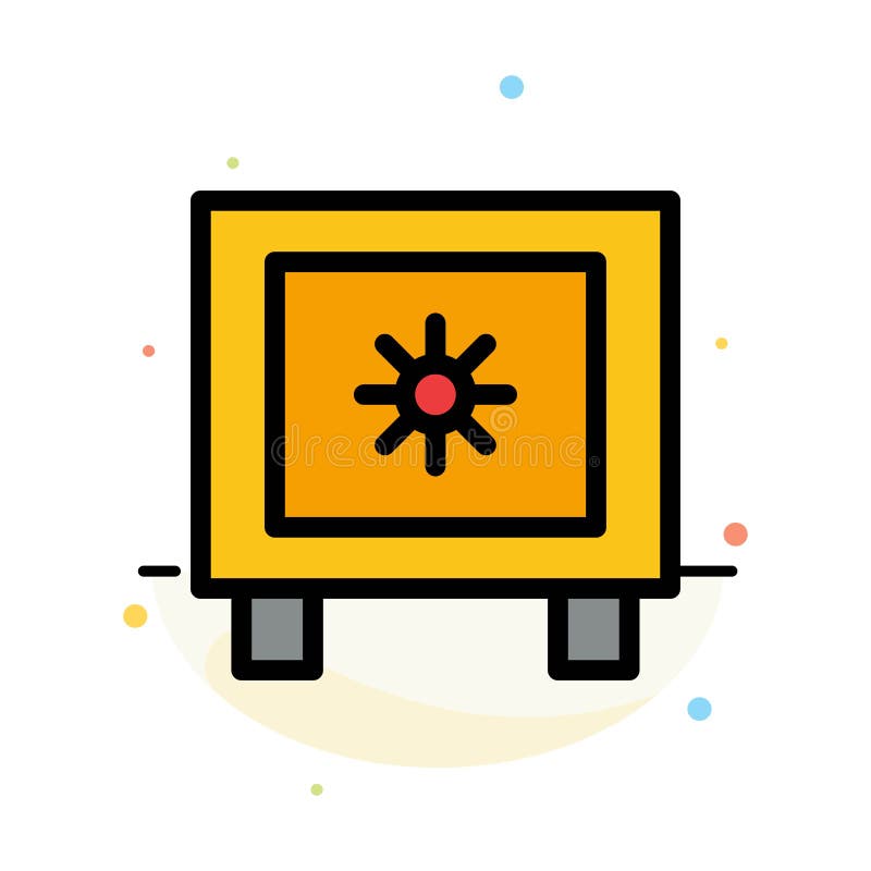 Locker, Lock, Global, Logistic Abstract Flat Color Icon Template Stock ...