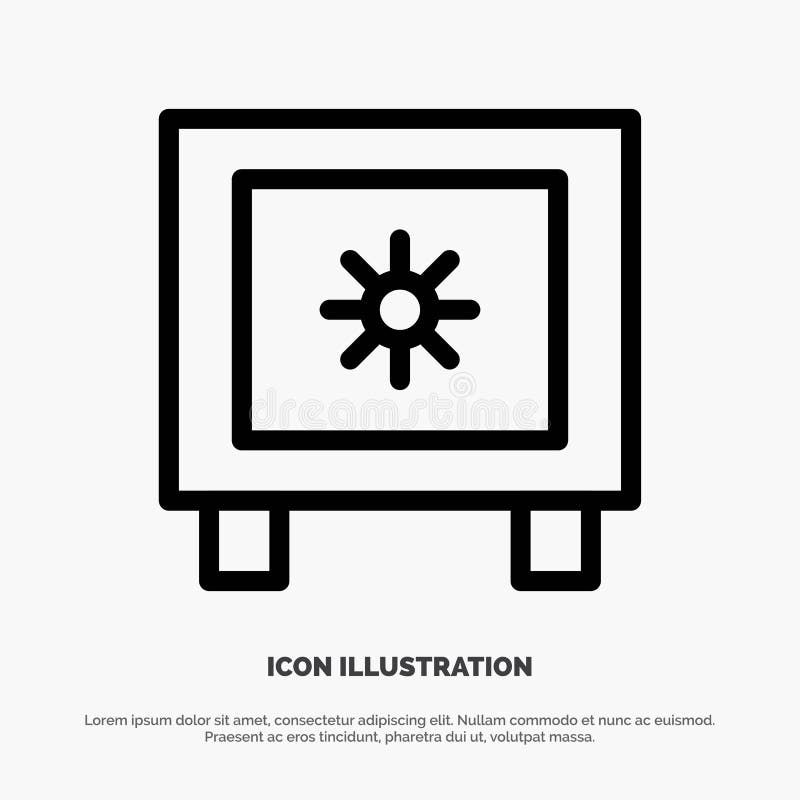 Locker, Lock, Global, Logistic Line Icon Vector Stock Vector ...