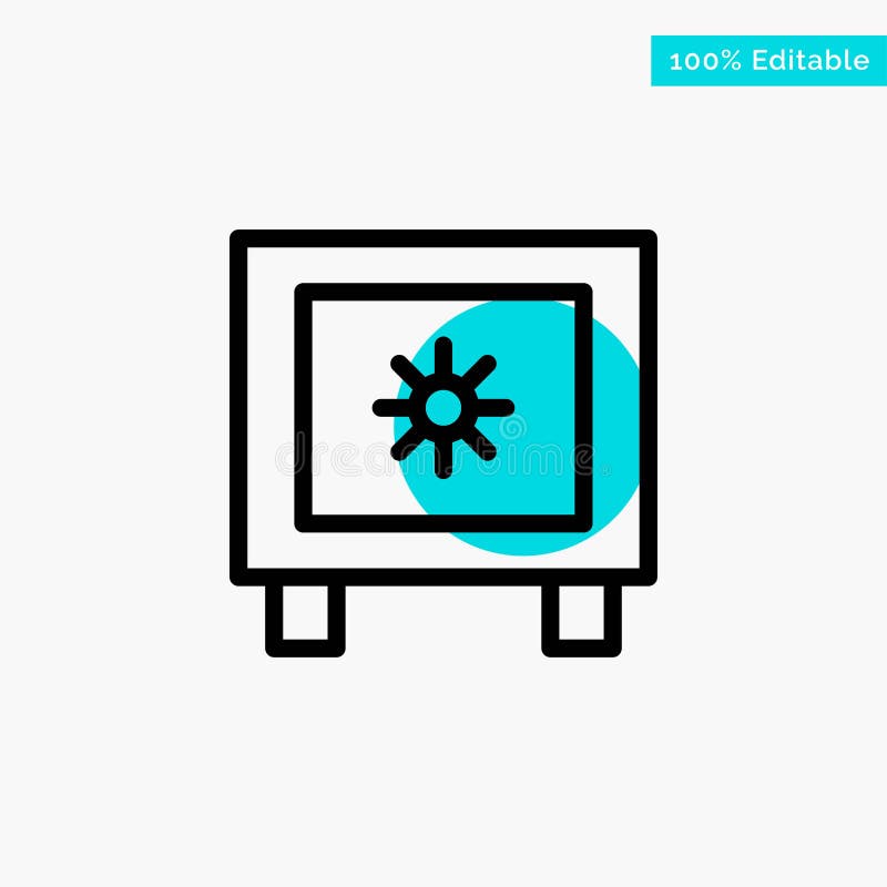 Locker, Lock, Global, Logistic Turquoise Highlight Circle Point Vector ...