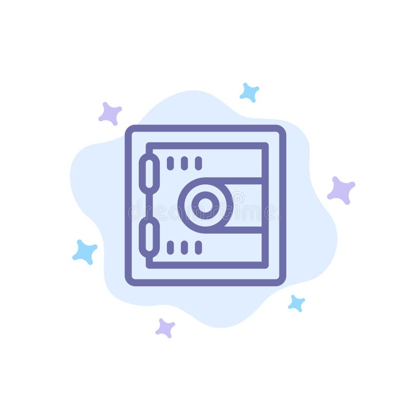 Locker, Lock, Motivation Blue Icon on Abstract Cloud Background Stock ...