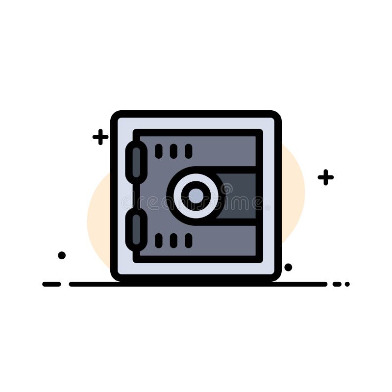 Locker, Lock, Motivation Business Flat Line Filled Icon Vector Banner ...