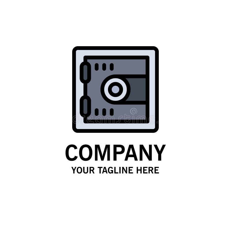 Locker, Lock, Motivation Business Logo Template. Flat Color Stock ...