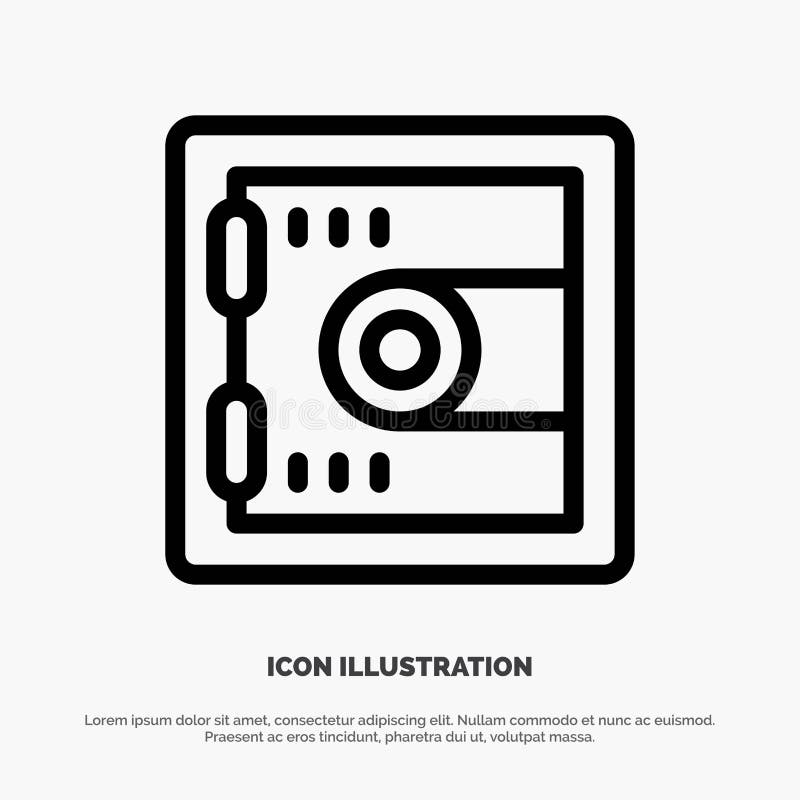 Locker, Lock, Motivation Line Icon Vector Stock Vector - Illustration ...