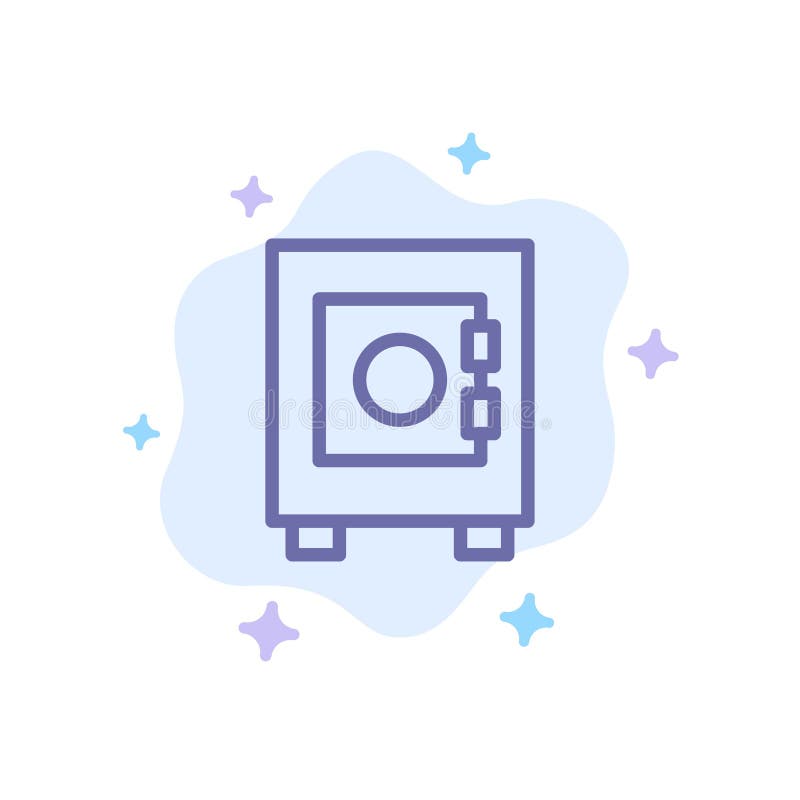 Locker, Lock, User Blue Icon on Abstract Cloud Background Stock Vector ...