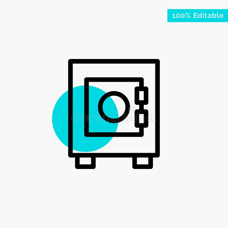 Locker, Lock, User Turquoise Highlight Circle Point Vector Icon Stock ...