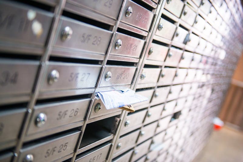 Locker Mail Boxes for Documents and Letters Stock Photo - Image of ...
