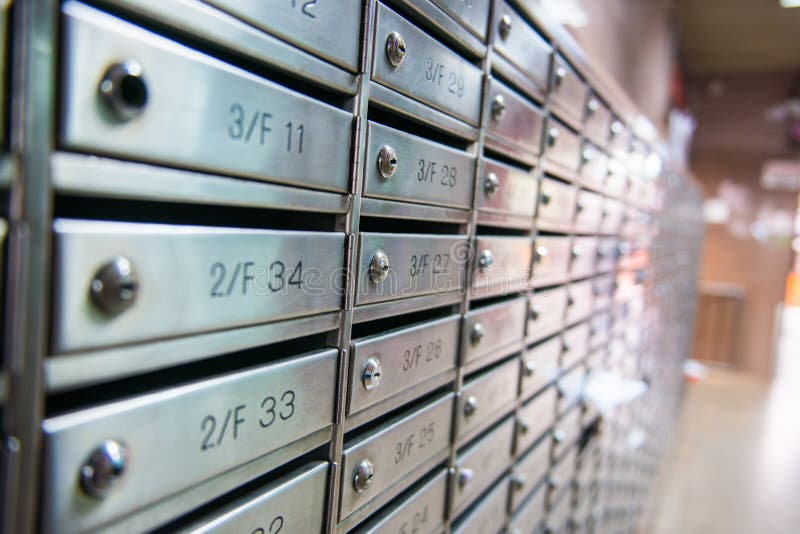 Locker Mail Boxes for Documents and Letters Stock Photo - Image of ...