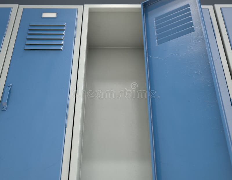 Locker Open stock illustration. Illustration of college - 109264078