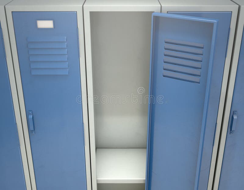 Locker Open stock illustration. Illustration of door - 120644438
