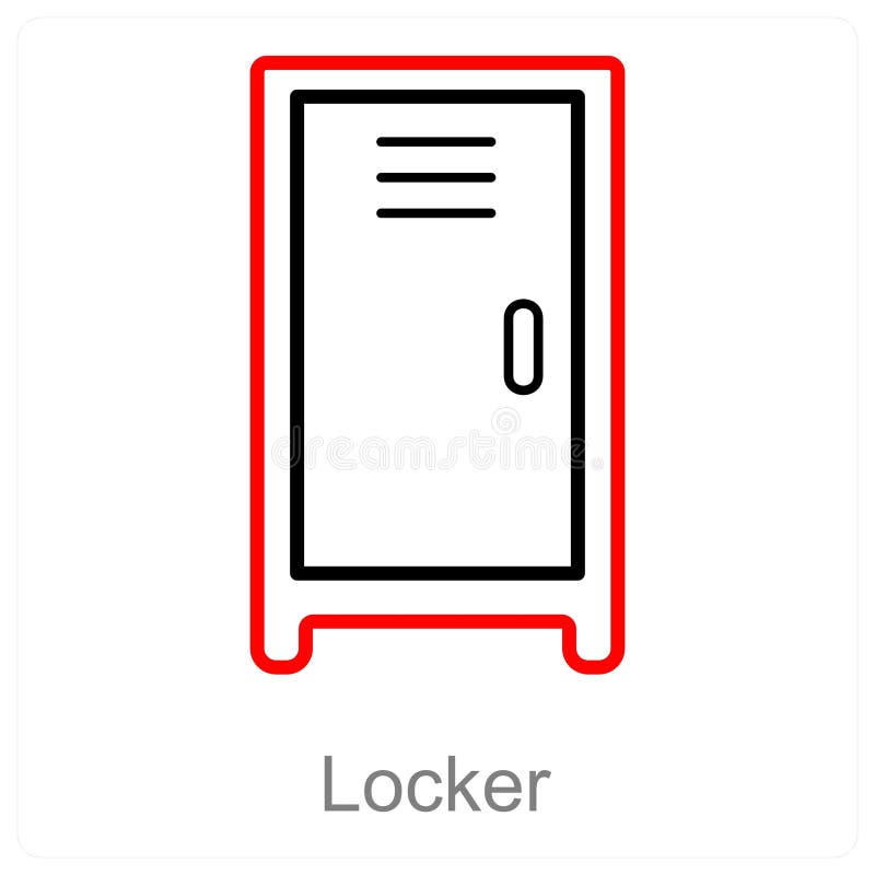 Locker stock vector. Illustration of wardrobe, concept - 338444760
