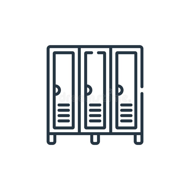 Locker room outline icon stock vector. Illustration of pictogram ...
