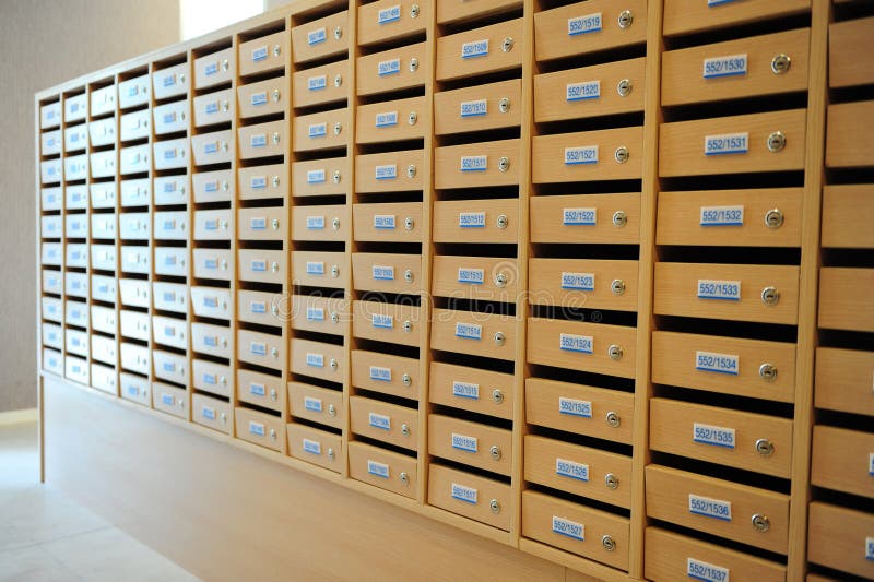 Locker Row stock photo. Image of apartment, mailbox, buildings - 32796142