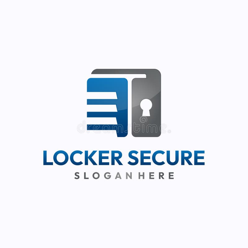 Locker Secure Logo Design Template Stock Vector - Illustration of ...
