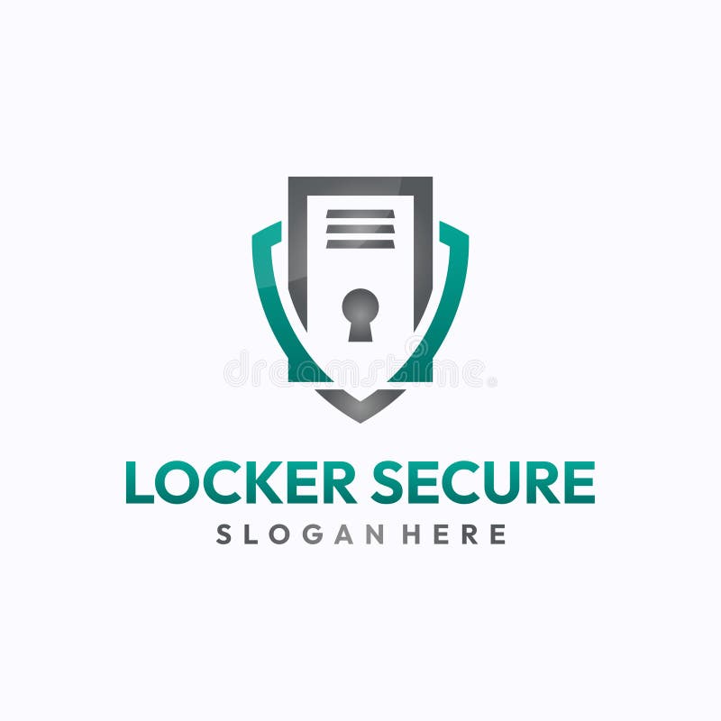 Locker Secure Logo Design Template Stock Vector - Illustration of ...