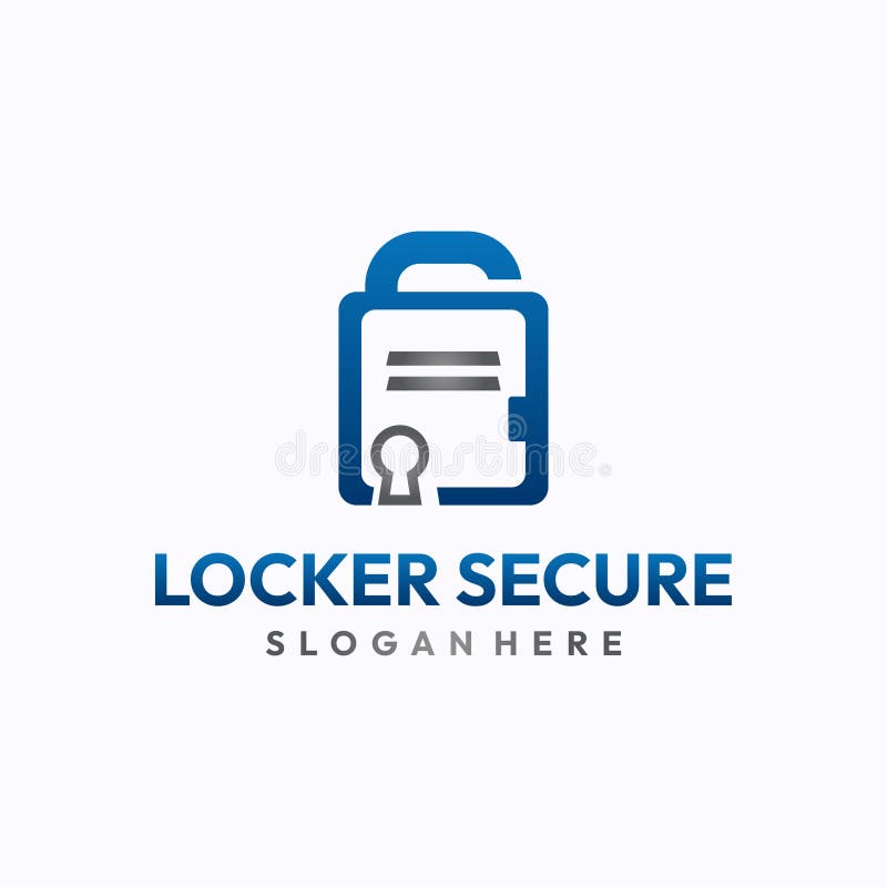 Locker Secure Logo Design Template Stock Vector - Illustration of ...
