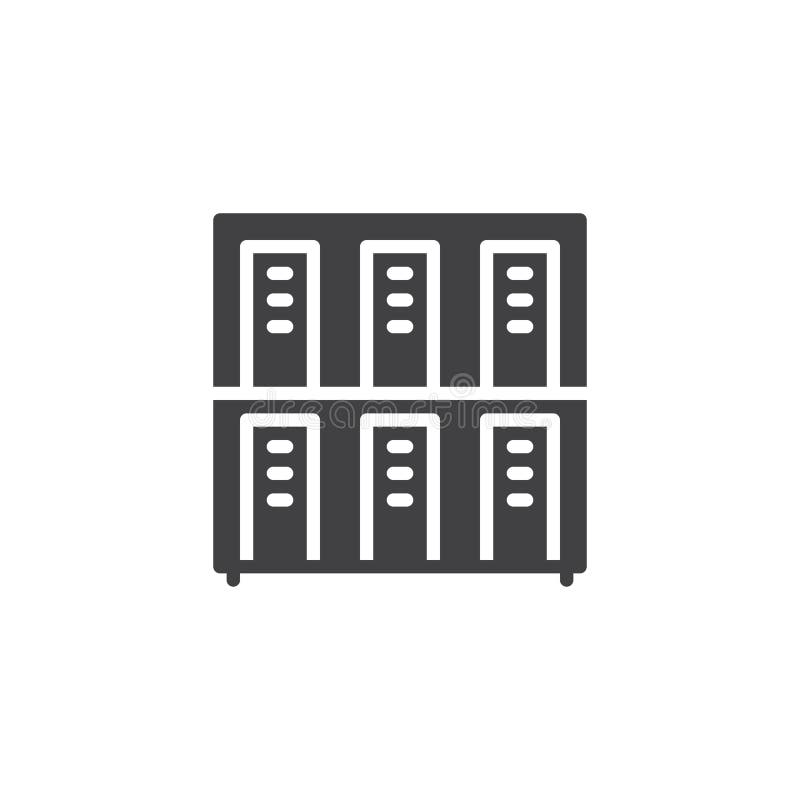 Locker vector icon stock vector. Illustration of room - 115122885