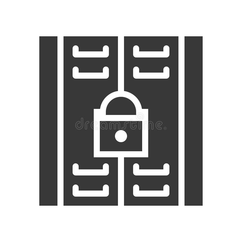 Locker Vector Icon, Storage Compartment Solid Style Stock Vector ...