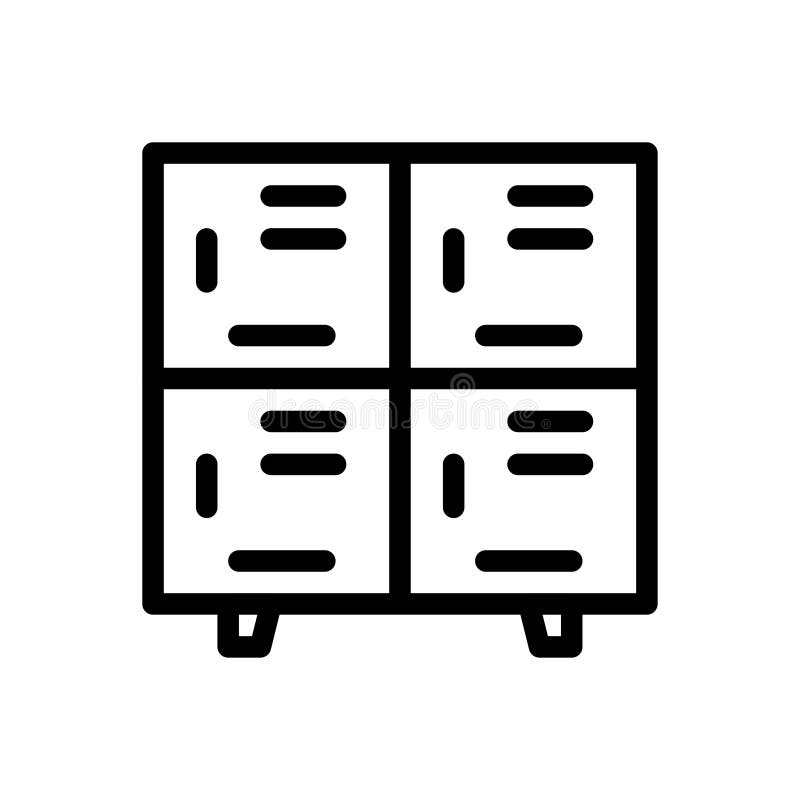 Locker stock vector. Illustration of pictogram, simple - 215993910