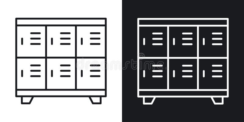 Lockerline in Thin Line Black Color. Flat Simple Vector Symbols ...