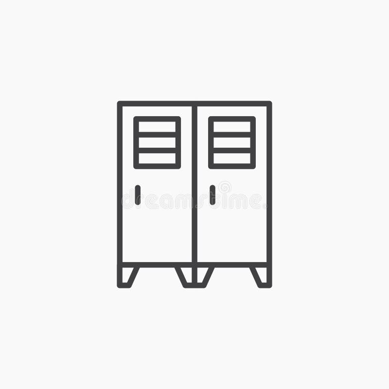 Lockerline in Thin Line Black Color. Flat Simple Vector Symbols ...