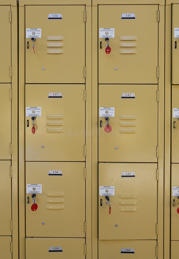 Locker 2 stock image. Image of combonation, hall, blue - 670501