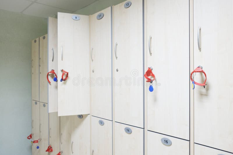 Lockers cabinets stock photo. Image of clothes, handle - 58818948