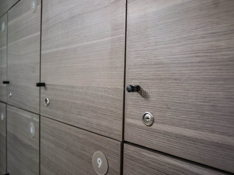 Lockers Cabinets in a Locker Room at School or Museum or Station ...