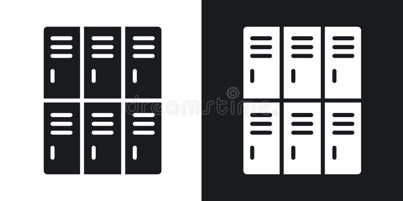 Lockers Icon Vector Set on White Background Stock Vector - Illustration ...