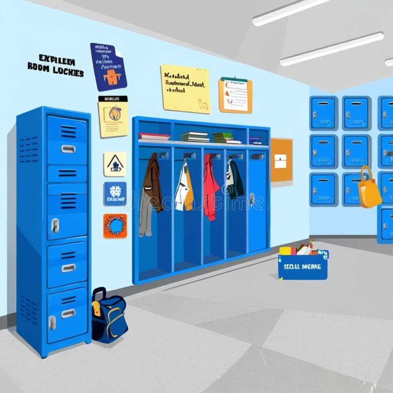 Lockers and Learning: Why they Matter in Schools Stock Illustration ...