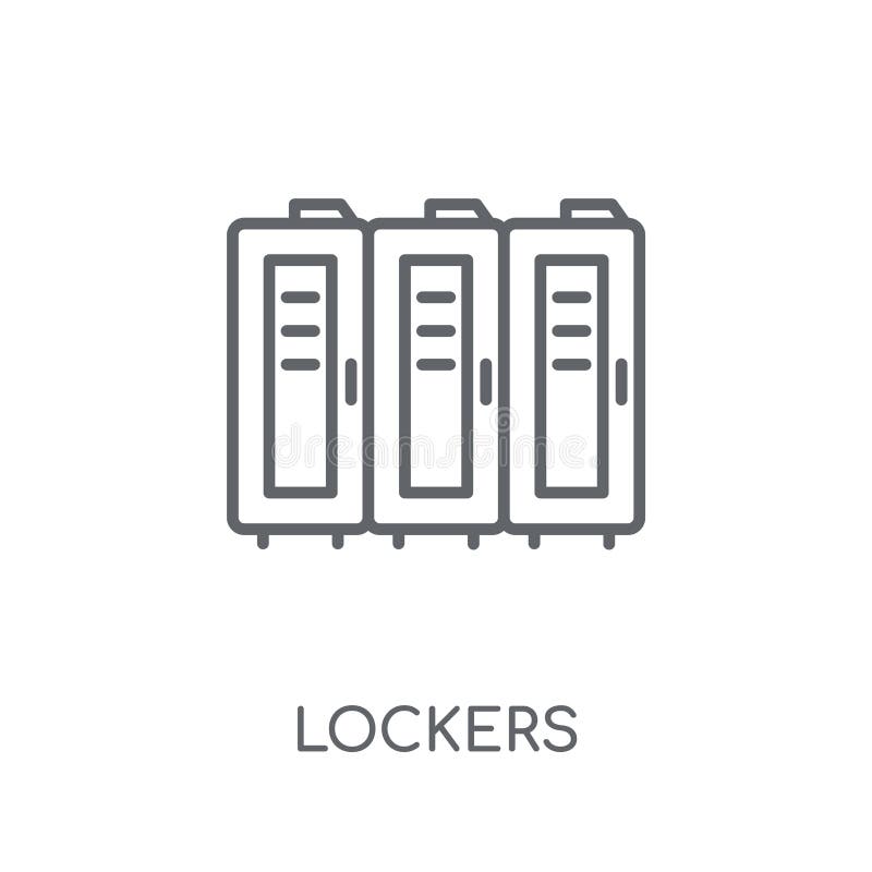 Lockers Linear Icon. Modern Outline Lockers Logo Concept on Whit Stock ...