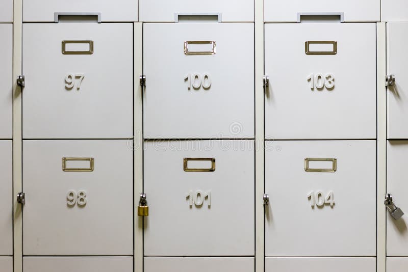 Lockers stock image. Image of rectangular, room, numbered - 62372219