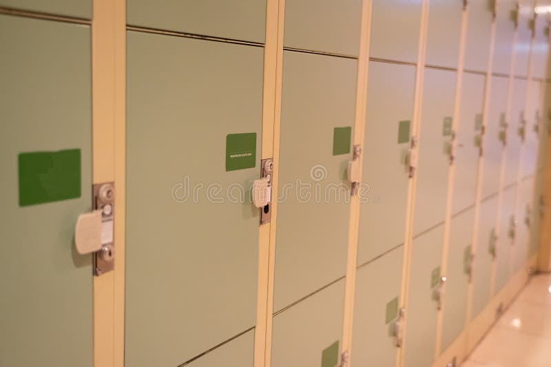 Lockers To Store Documents for Registered Hotel Guests Stock Photo ...