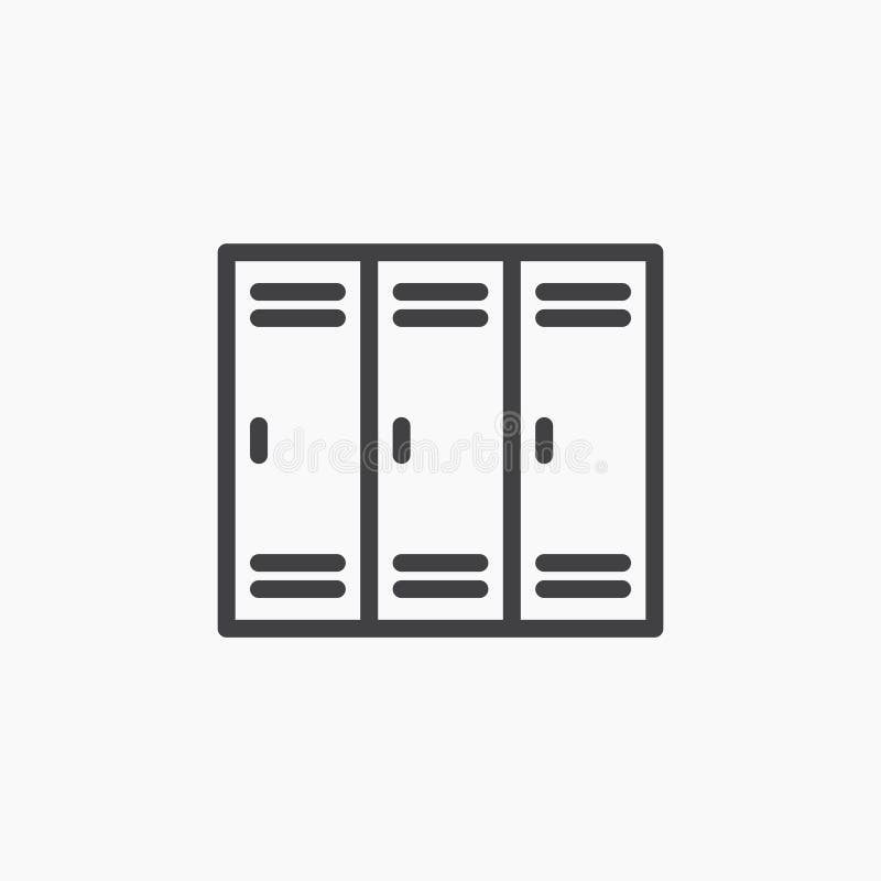 Lockers vecor icon set stock vector. Illustration of education - 340476261