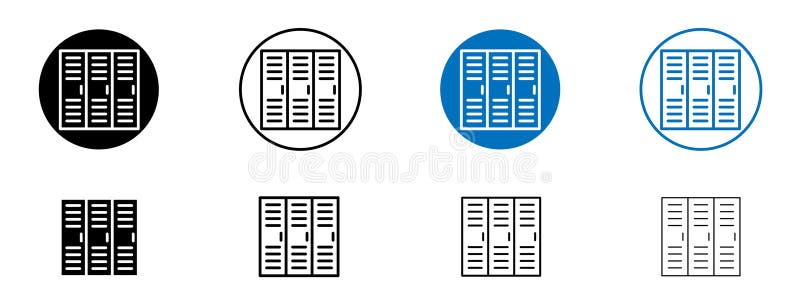 Lockers vecor icon set stock vector. Illustration of cabinet - 340390247