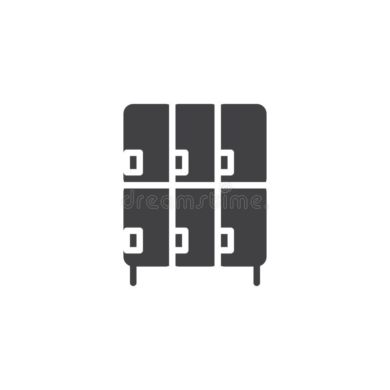 Lockers vector icon stock vector. Illustration of design - 127138850