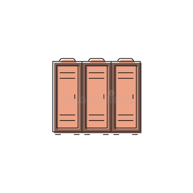 Lockers Vector Icon Symbol Isolated on White Background Stock Vector ...