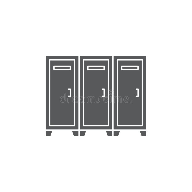 Lockers Vector Icon Symbol Isolated on White Background Stock Vector ...