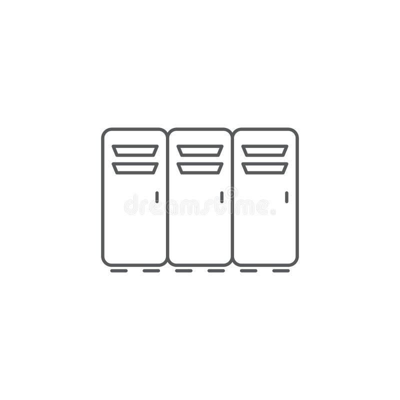 Lockers Vector Icon Symbol Isolated on White Background Stock Vector ...