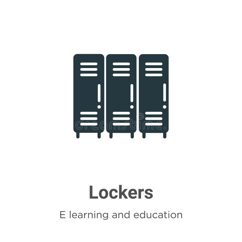 Lockers Vector Icon on White Background. Flat Vector Lockers Icon ...