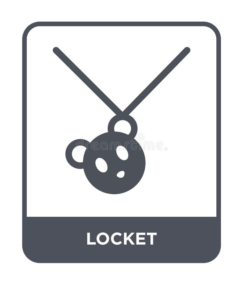 Locket Icon in Trendy Design Style. Locket Icon Isolated on White ...