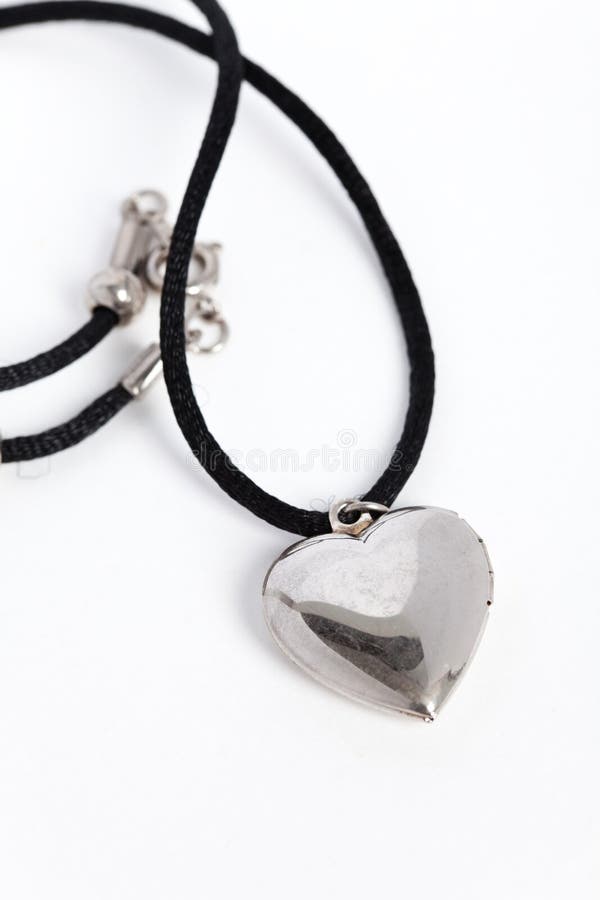 Isolated silver locket stock image. Image of close, chain - 189164889