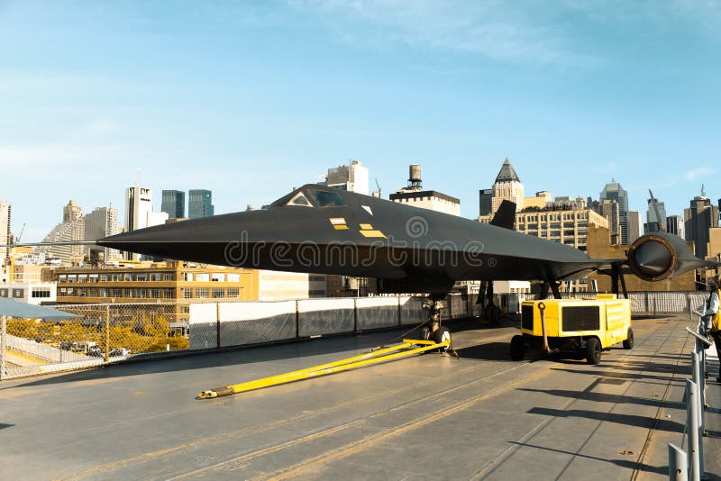 Lockheed a-12 Blackbird on the Intrepid Museum Flight Deck. Editorial ...