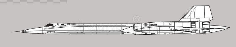 Lockheed SR-71 Blackbird. Vector Drawing of Strategic Reconnaissance ...