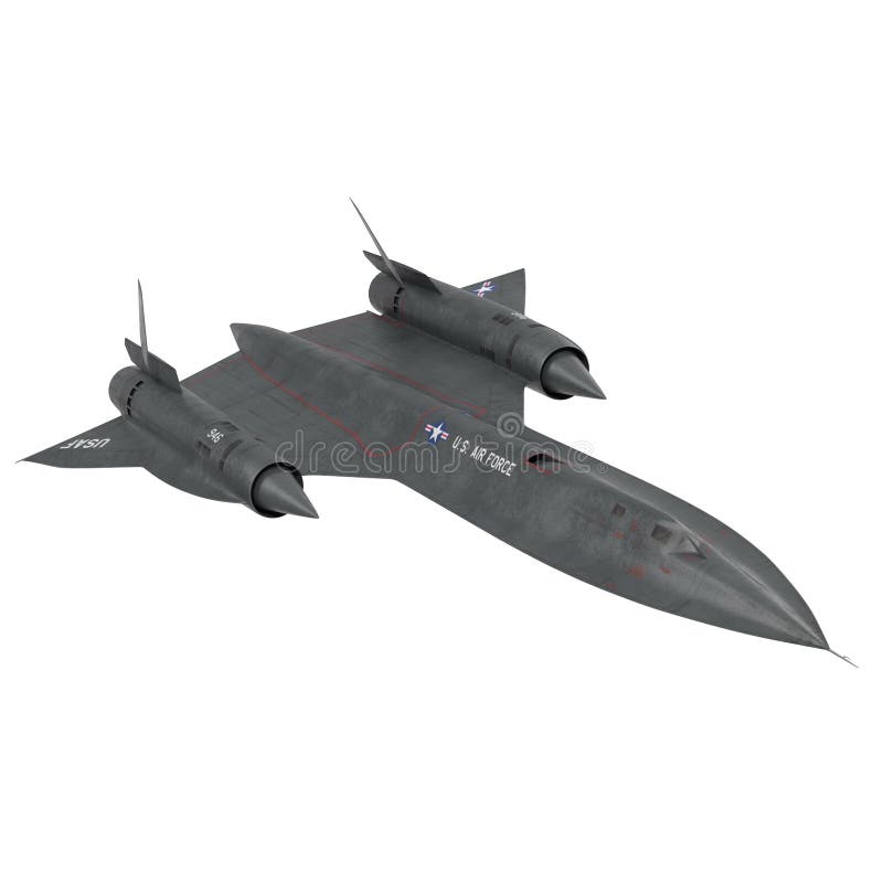 Lockheed SR 71 Kos Na Bielu Ilustracja 3 D Obraz Stock Editorial ...
