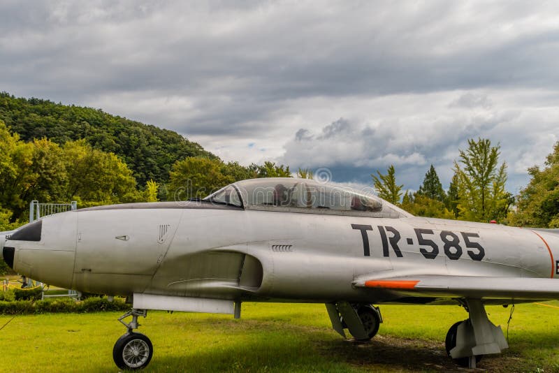 Lockheed T-33 jet trainer editorial photography. Image of national ...