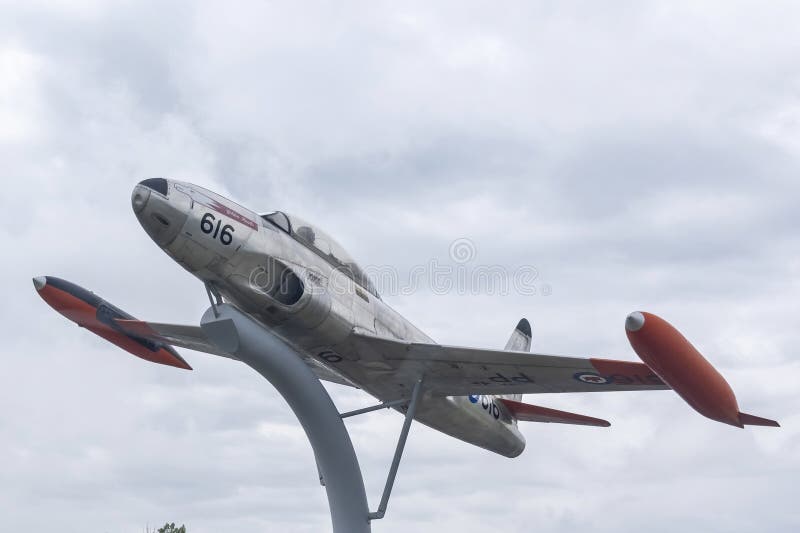 A Lockheed T-33 Trainer Aircraft at the Bomber Command Museum of Canada ...