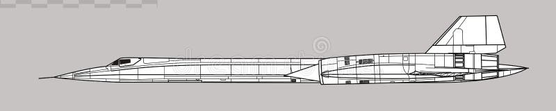 Lockheed a-12. Vector Drawing of Supersonic Reconnaissance Aircraft ...